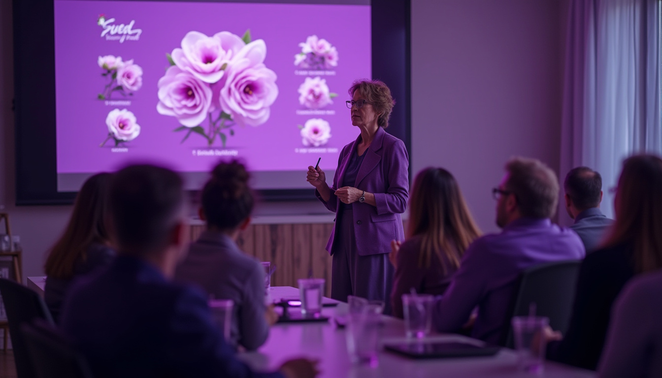 The Psychology of the Color PURPLE in Business Presentations