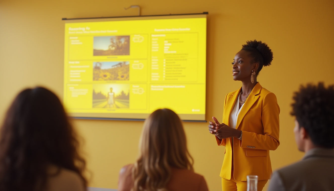 The Psychology of the Color YELLOW in Business Presentations